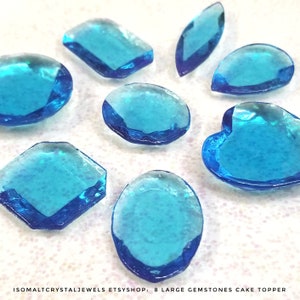 8 Large Assorted Gemstones: Isomalt Caketopper, Birthday Cake ...