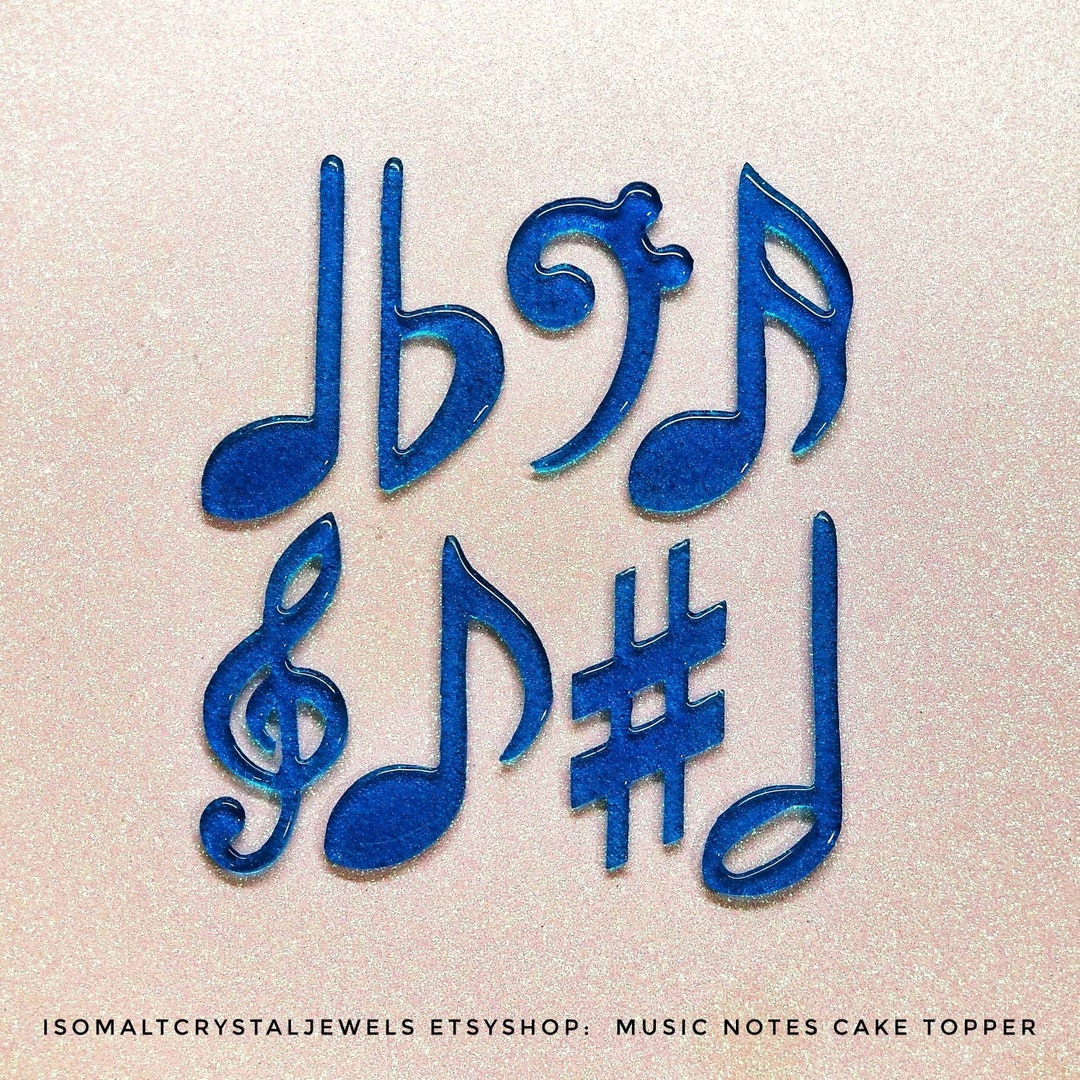 8 Varieties of Large Music Notes Made of Edible Isomalt Sugar, Custom ...