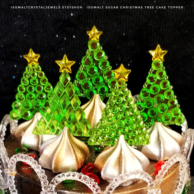22 Crystal Mini Diamond Christmas Tree Cake Topper Made of - Etsy