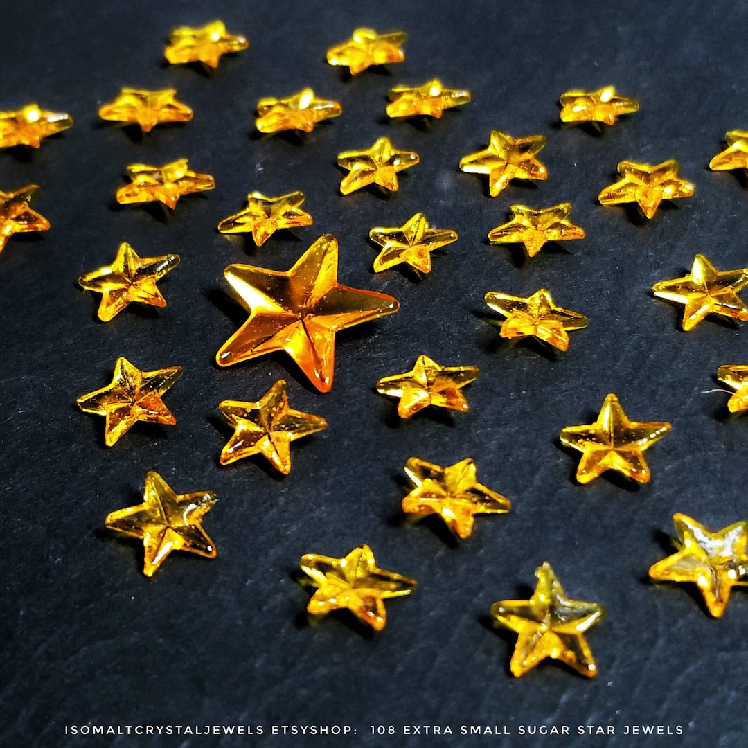 108 Extra Small Sugar Stars, Edible Gems, Birthday Cake Topper, July ...