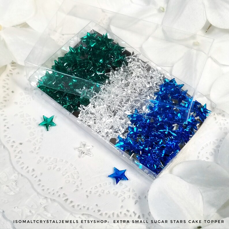 108 Extra Small Sugar Stars Edible Gems Birthday Cake | Etsy