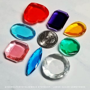 8 Large Assorted Gemstones: Isomalt Caketopper, Birthday Cake ...