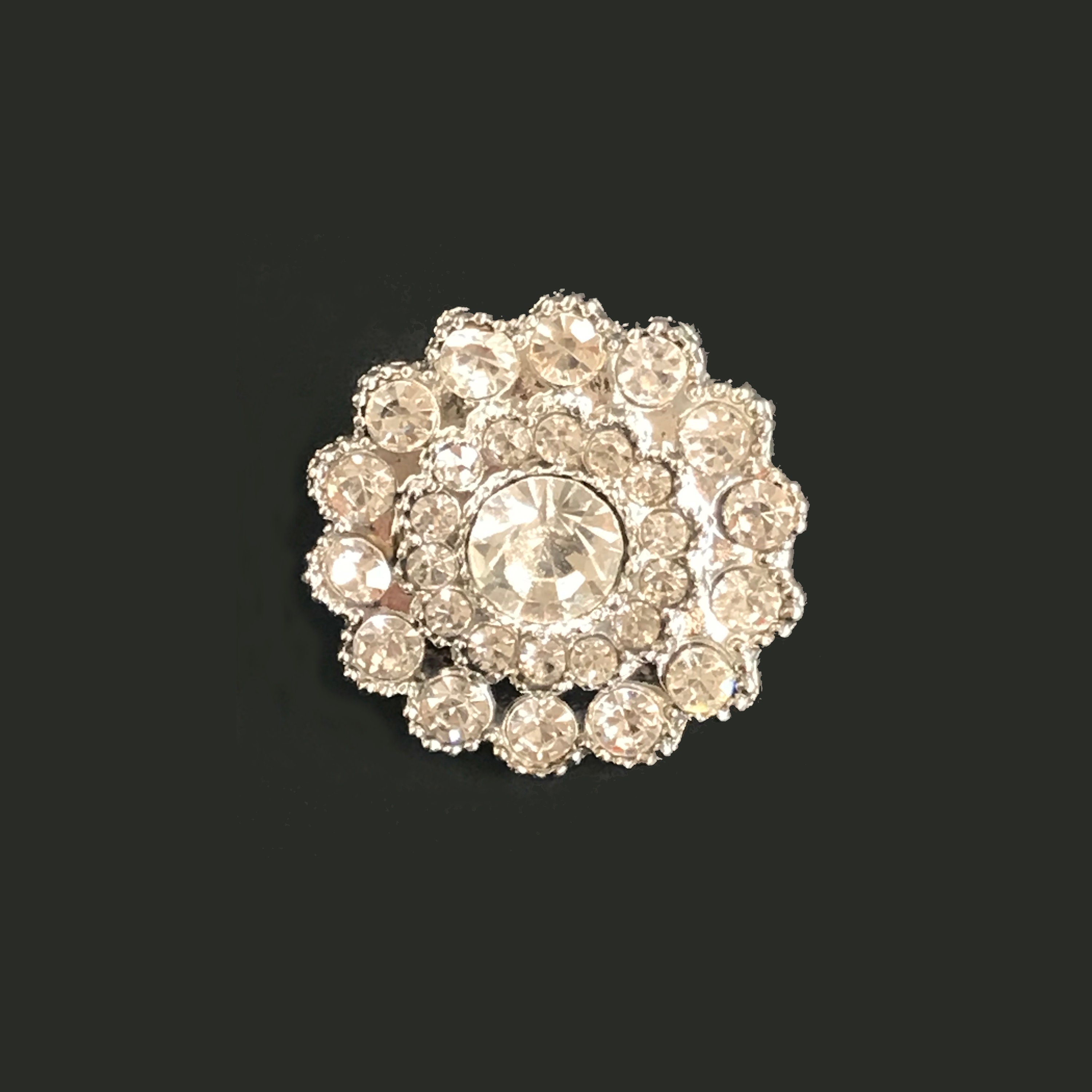 Retro Deco Strass Crystal 1 PIN rond - Etsy France