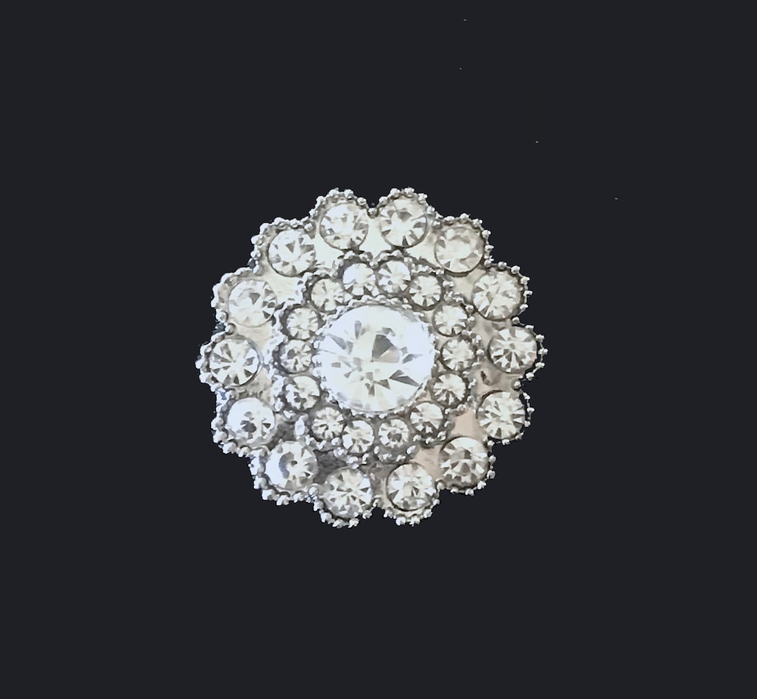 Retro Deco Strass Crystal 1 PIN rond - Etsy France