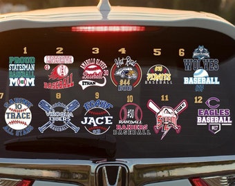 Baseball Car Decal - Etsy