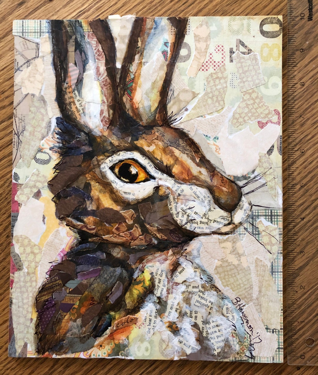 Mischievous Bunny - Collage Art Original - Etsy