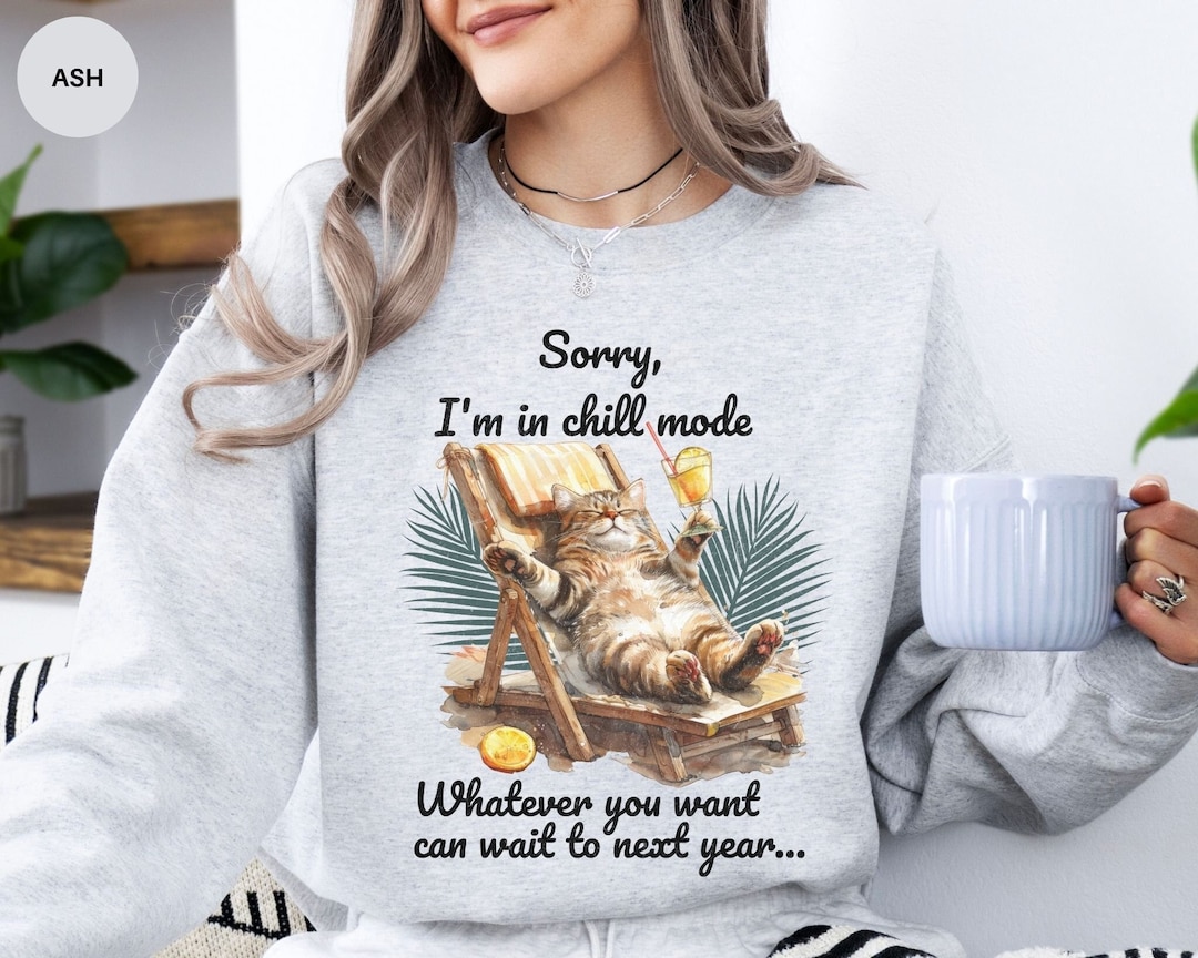 Funny Cat Sweatshirt, Cat Meme Sweatshirt, Funny Vintage Cat Shirt ...