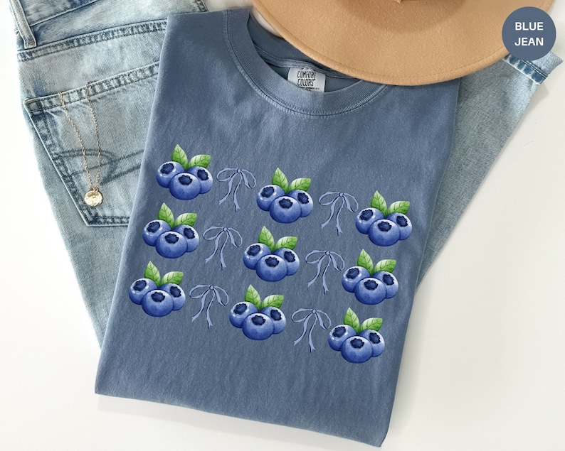 Blueberry Shirt, Fruit Lover Shirt, Gardening Plant Crewneck, Blueberry ...