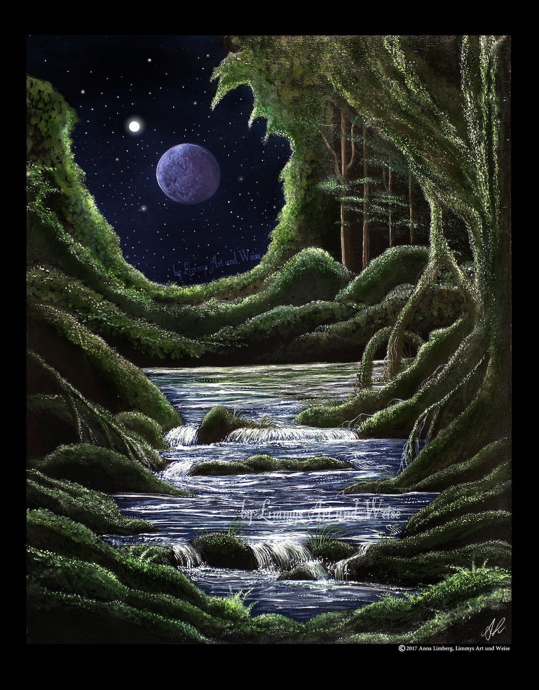 Fantasy Poster behind the Moon Moon Picture - Etsy