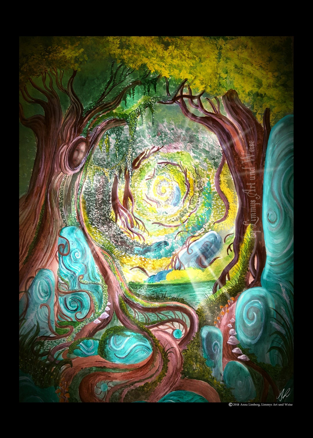 Fantasy Poster "spiral of Nature" Energy Picture, Forest Picture ...