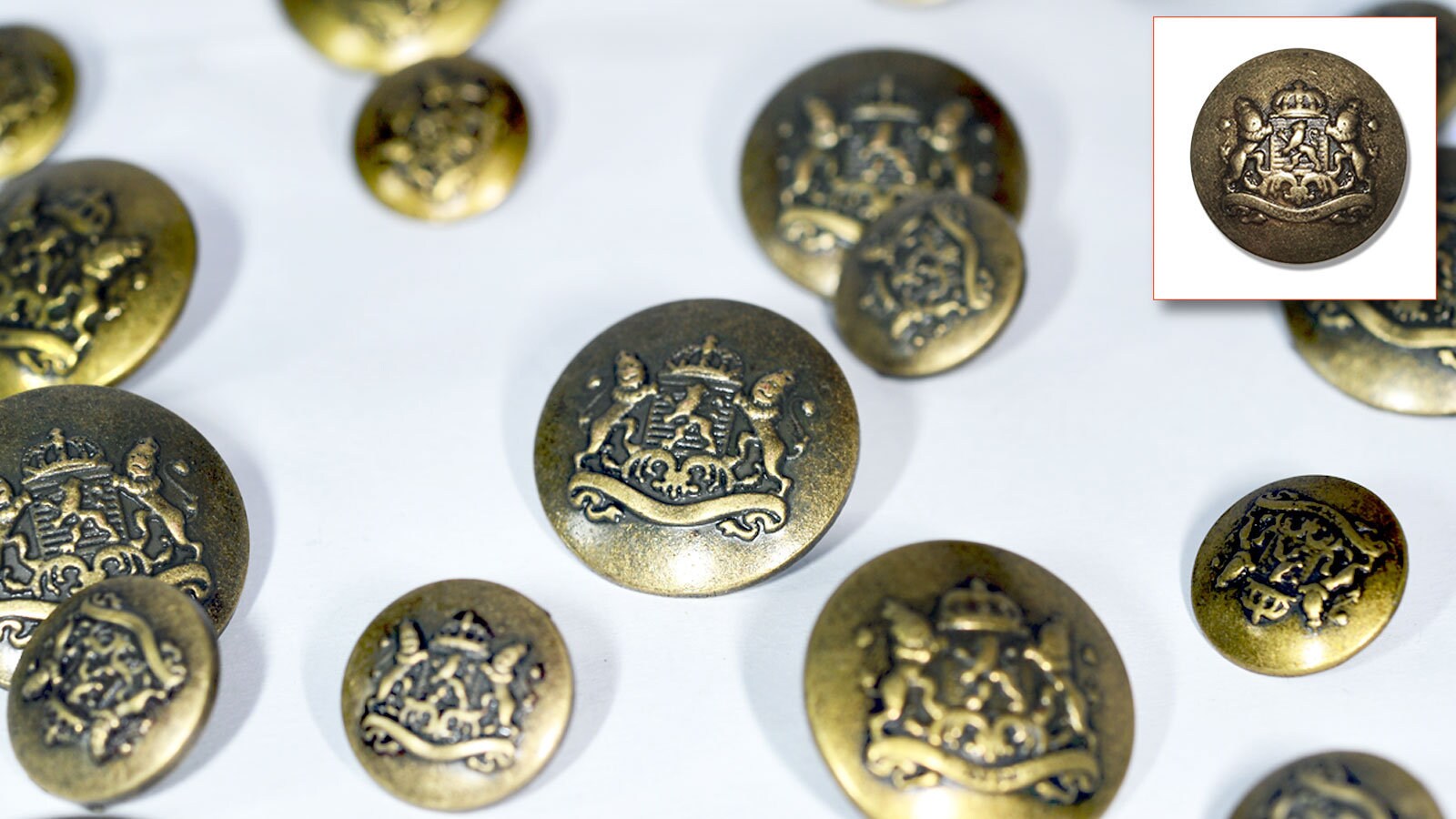 Set of Die Cast Metal Blazer Buttons B005NR (bronze Colour) Set (in 3L ...