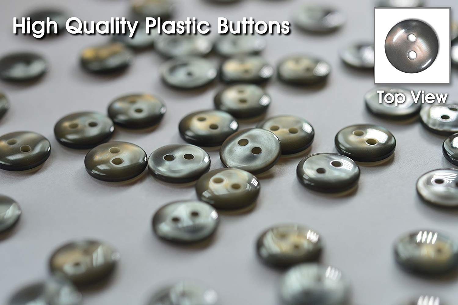 Set of 15 Shimmering Plastic Shirt/blouse Buttons (available in Rose ...