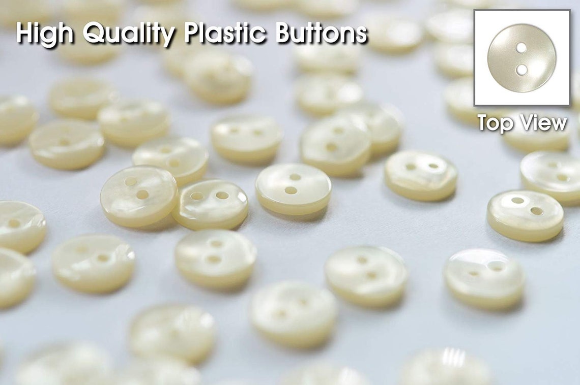 Set of 15 Shimmering Plastic Shirt/blouse Buttons (available in Rose ...