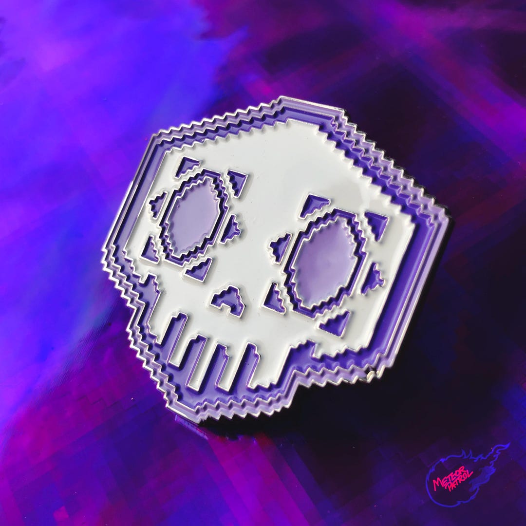 Overwatch Sombra Glitch Skull Enamel Pin! - Etsy