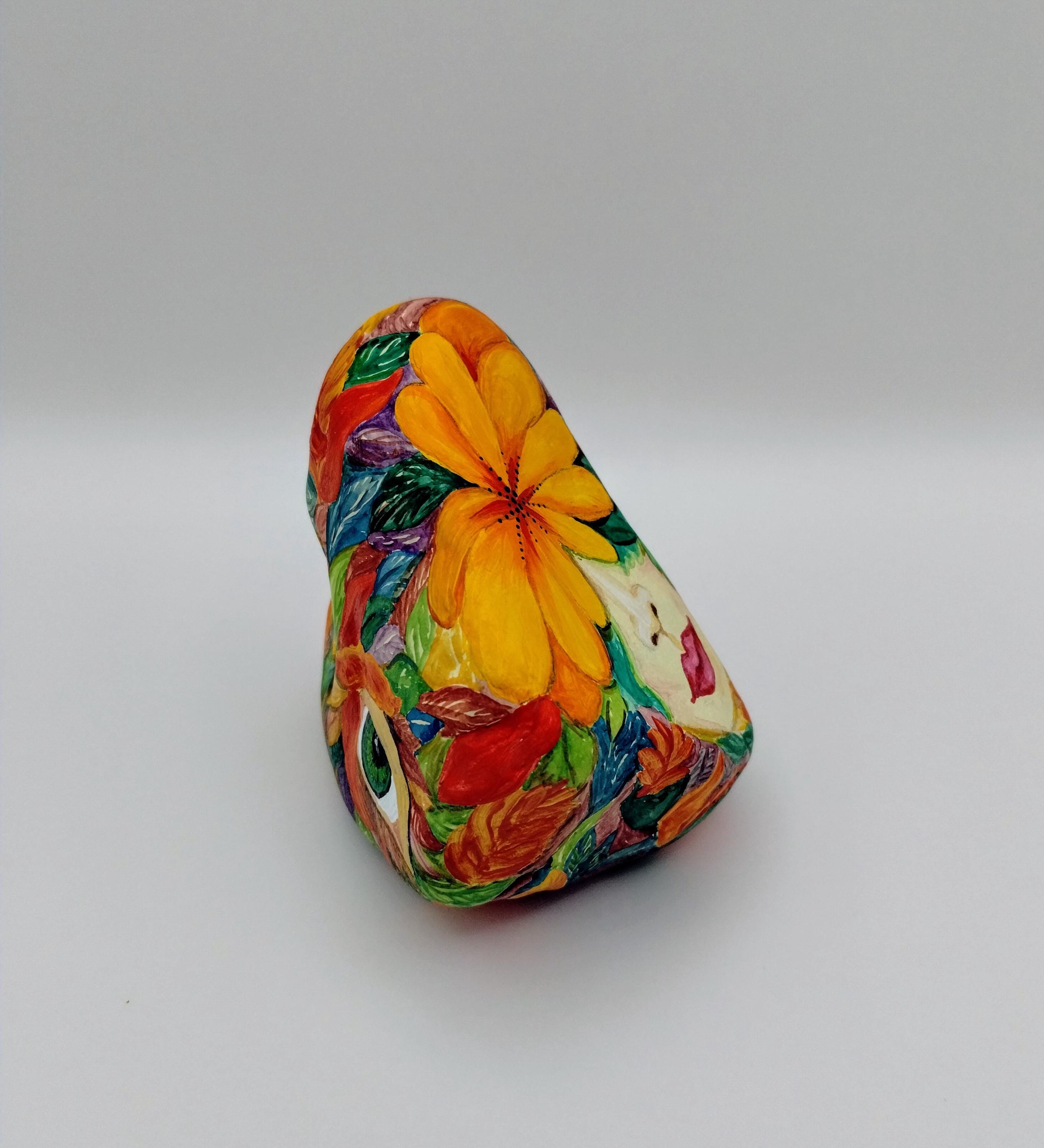 Garden Leaves Rock: Natural Stone Art With Gift Box, Painting of ...
