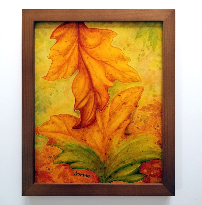 Autumn Leaves Original Painting Fall Season Art Falling - Etsy