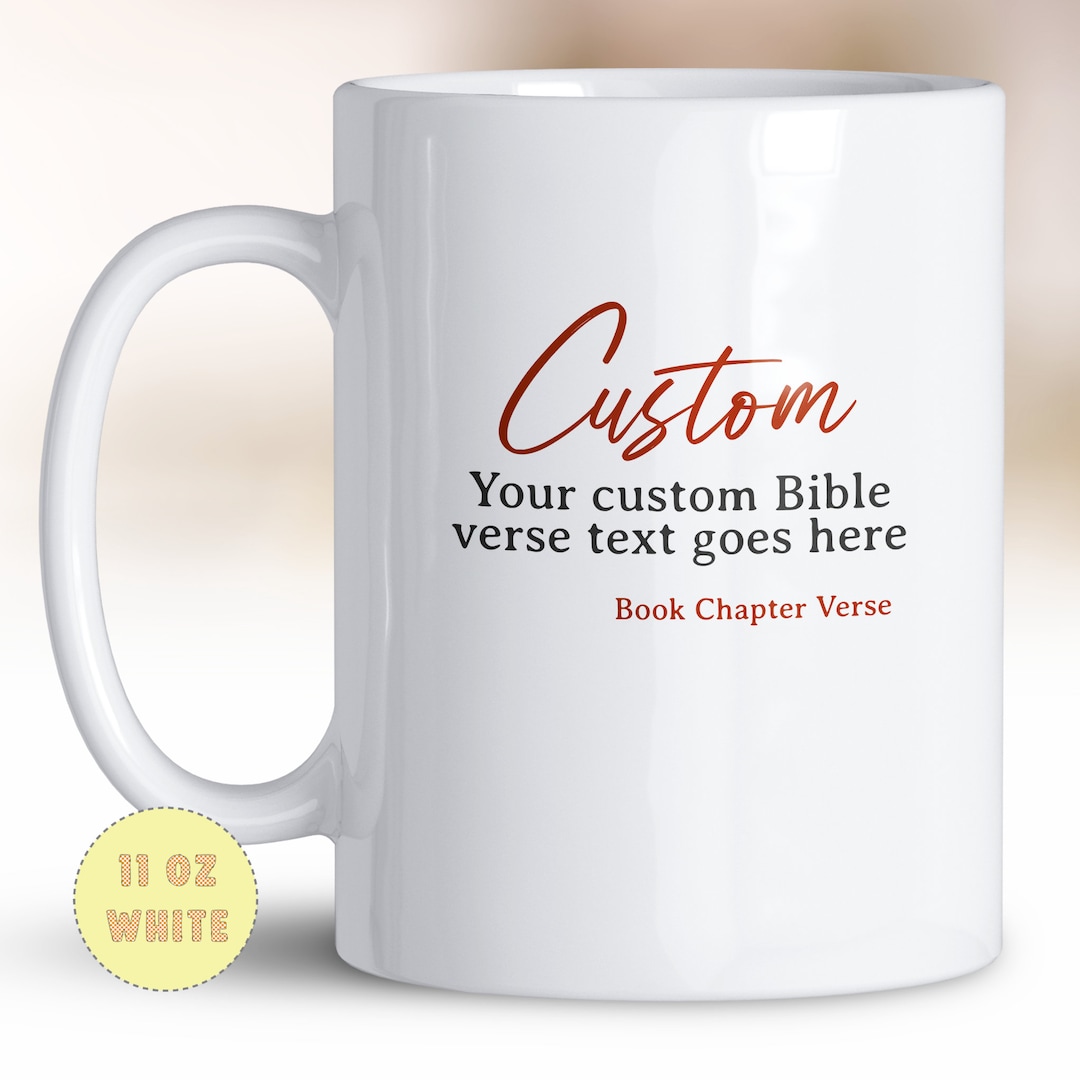 Custom Bible Verse Coffee Mug, Bible Study Gift, Prayer Partner ...