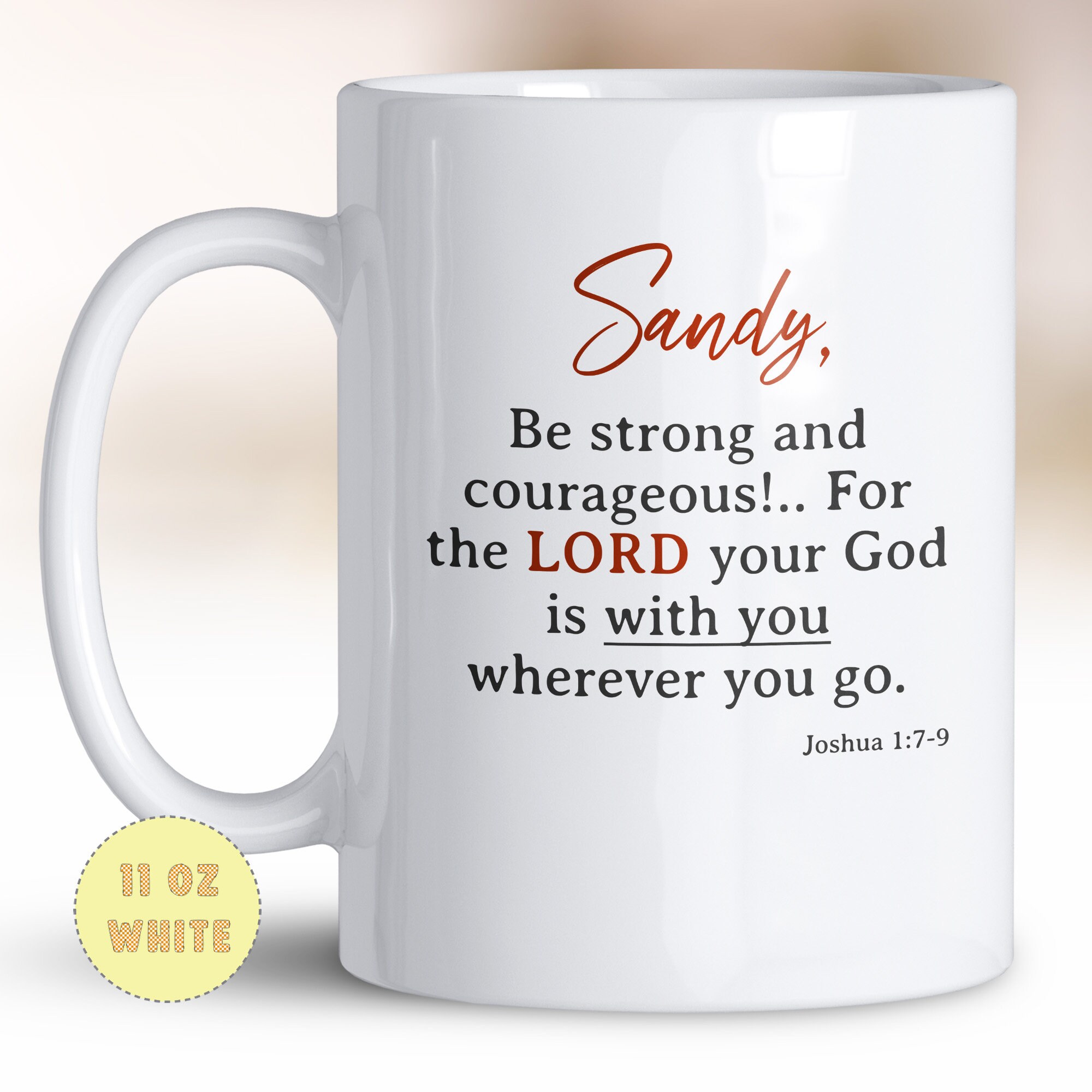 Personalized Bible Verse Coffee Mug, Bible Study Gift, Prayer Partner ...