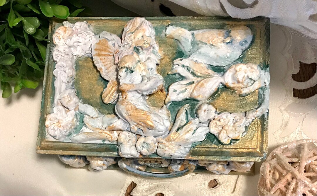 Handmade Fairy & Dove Keepsake Box, Shabby Chic Jewelry Box - Etsy