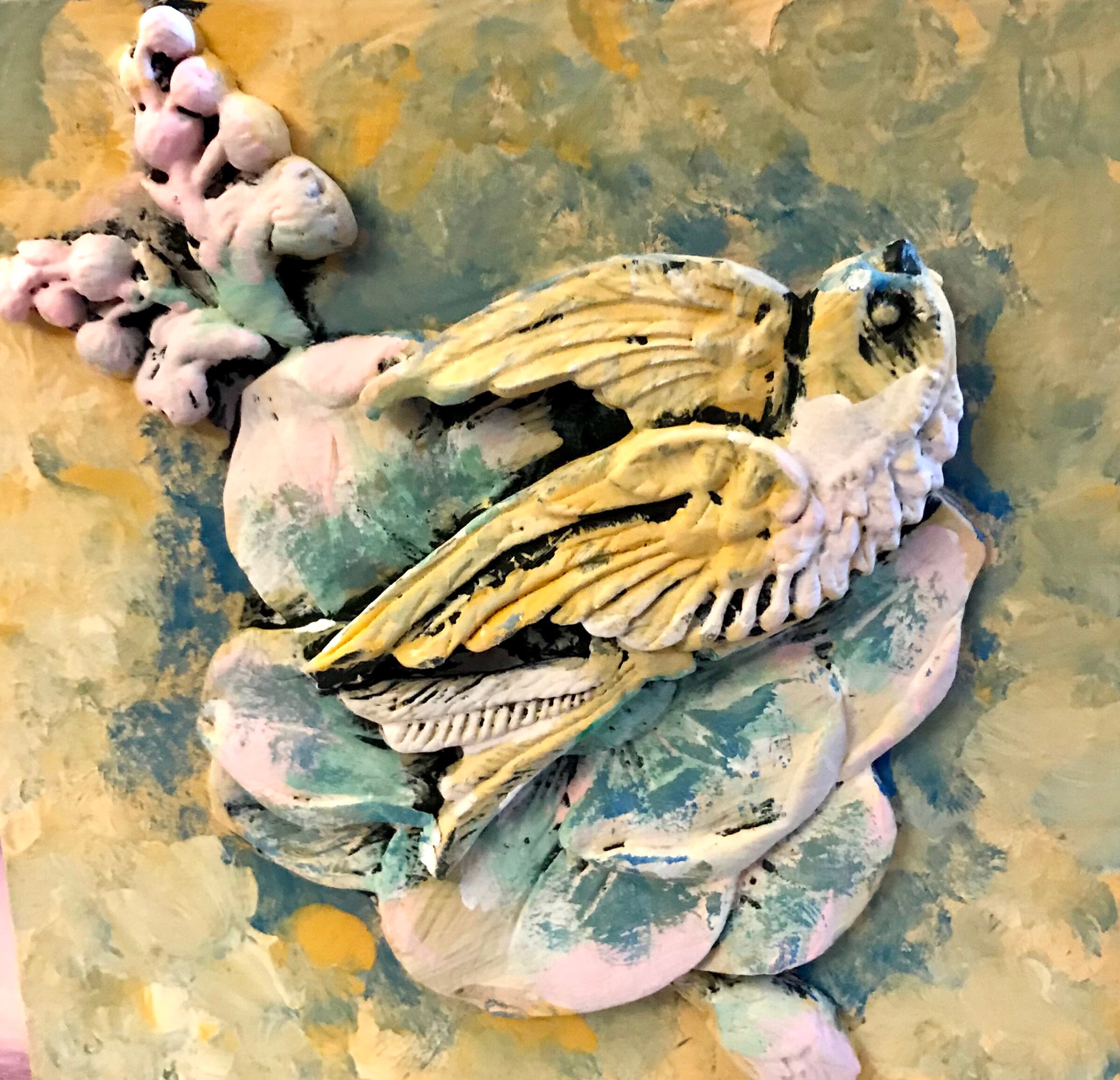 Shabby Chic Wooden Yellow Swallow Bird Planter Nature - Etsy