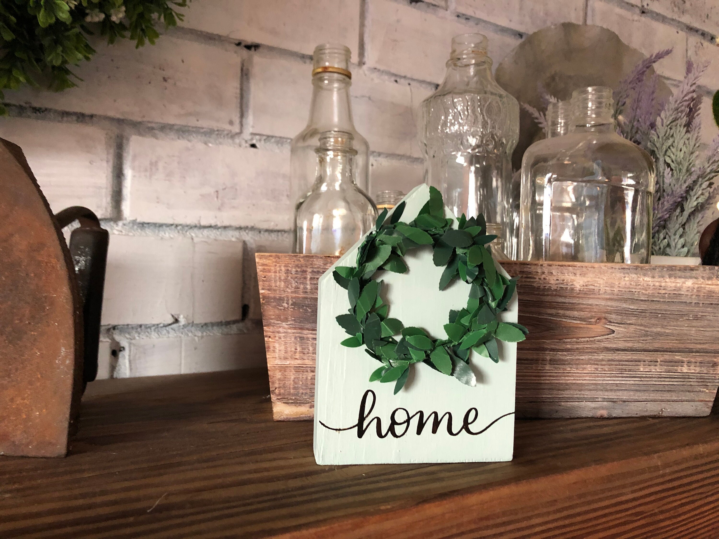 Mini Home Wreath House Decor-mini Sign Decor-tiered Tray Decor ...