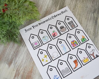 Jesse Tree Printable Coloring - Etsy
