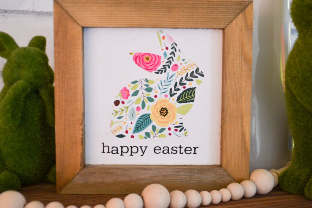 Happy Easter Sign-bunny Sign-easter Vibes-happy Easter Day-easter Decor ...