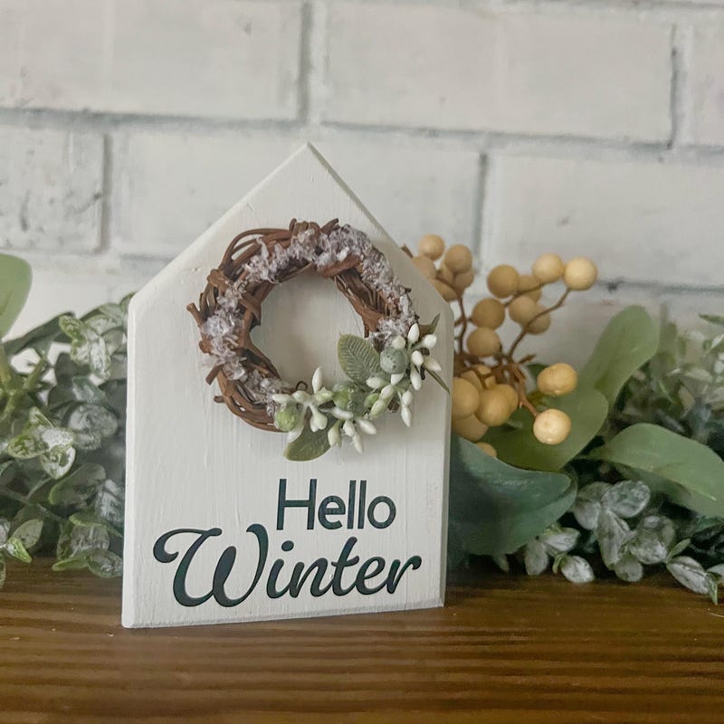 Hello Winter Sign - Etsy