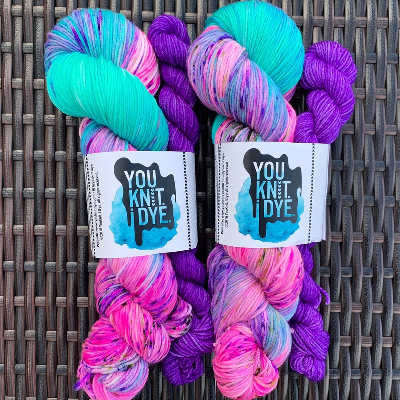 Purple and Blue Yarn - Etsy