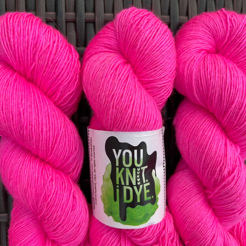 Hot Pink Yarn - Etsy