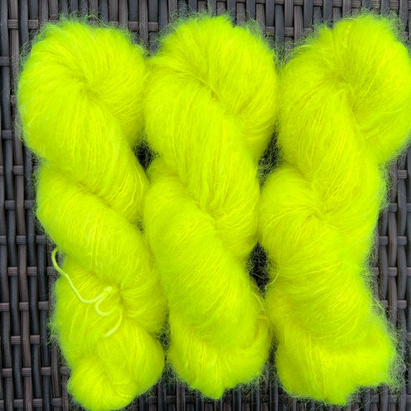 Neon Yellow Yarn - Etsy