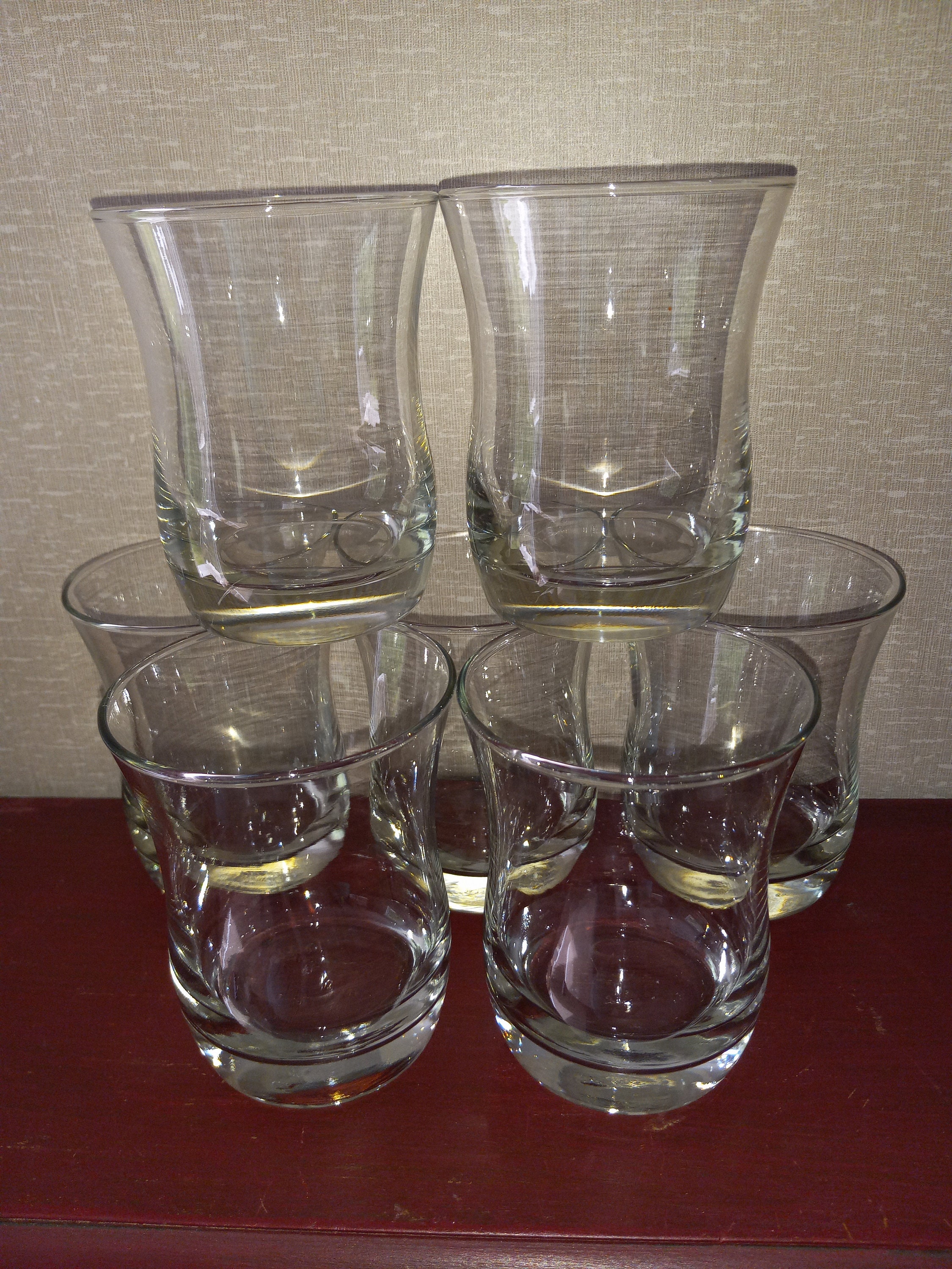 7 Vintage Libbey Beer Glassesclear Glassbell Shaped - Etsy