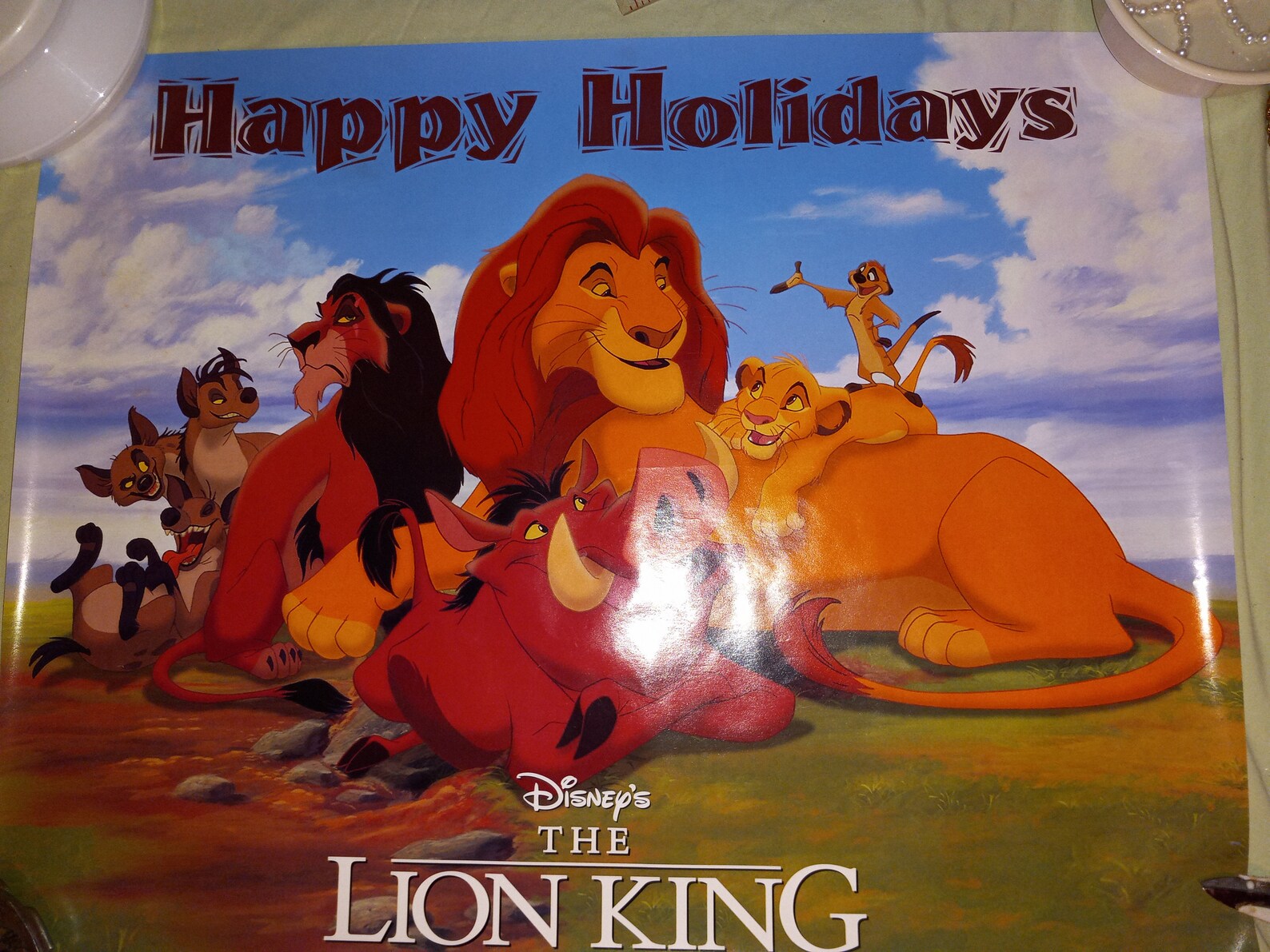 Vintage 17×22 Inch the Lion King Happy Holidays Poster - Etsy