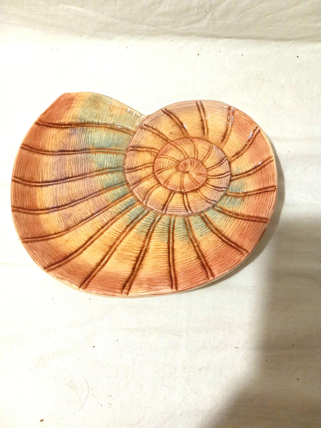1996 Omnibus Dish by Fitz & Floyd Pink Green Yellow Serving/trinkets - Etsy