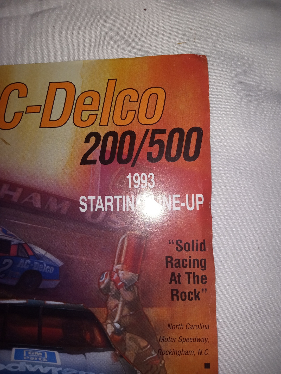 1993 AC Delco 200-500 Souvenir Magazine With Starting Lineup Poster ...