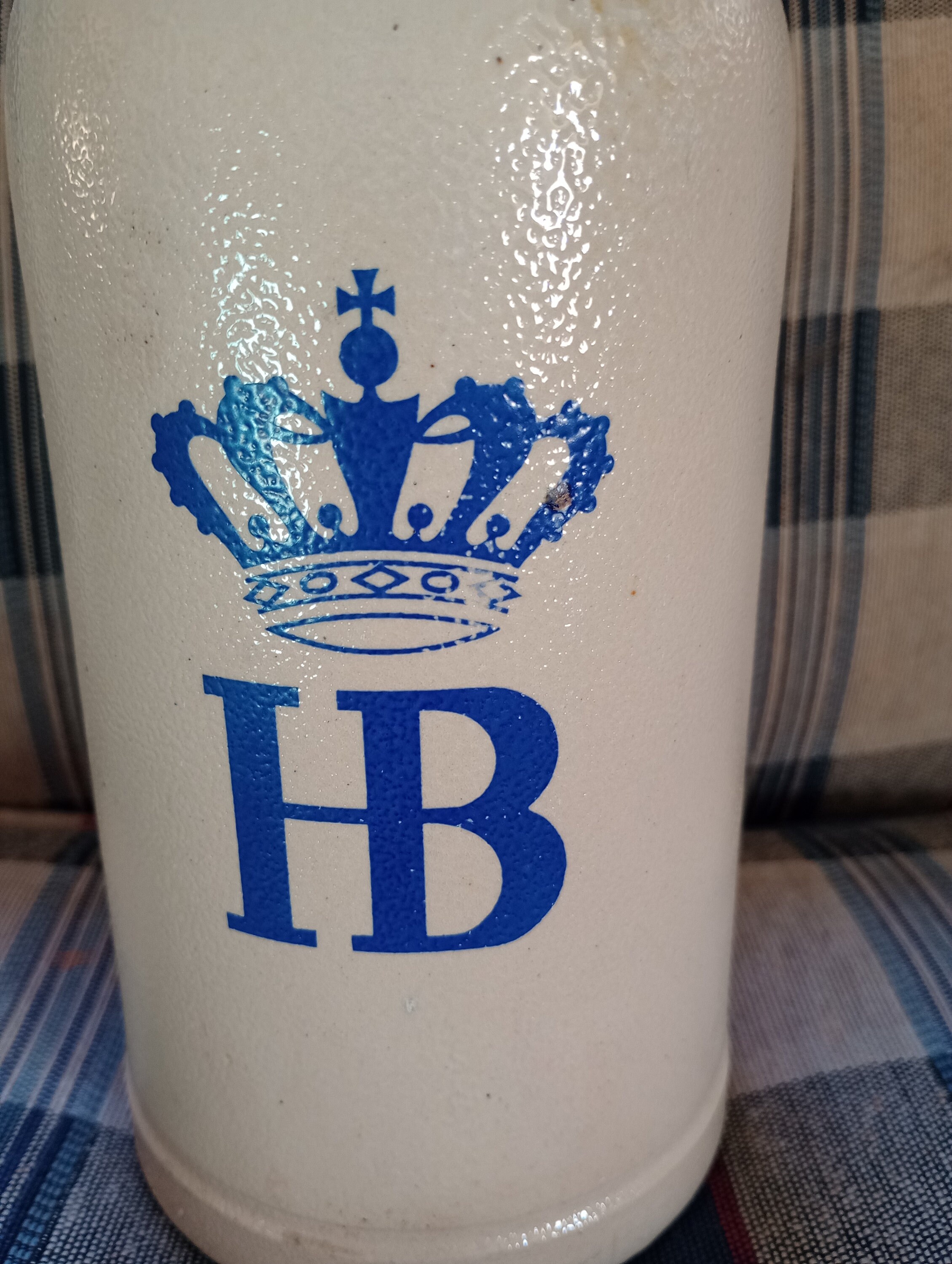 German HB 1 Liter Beer Stein Salt Glazed Stoneware - Etsy