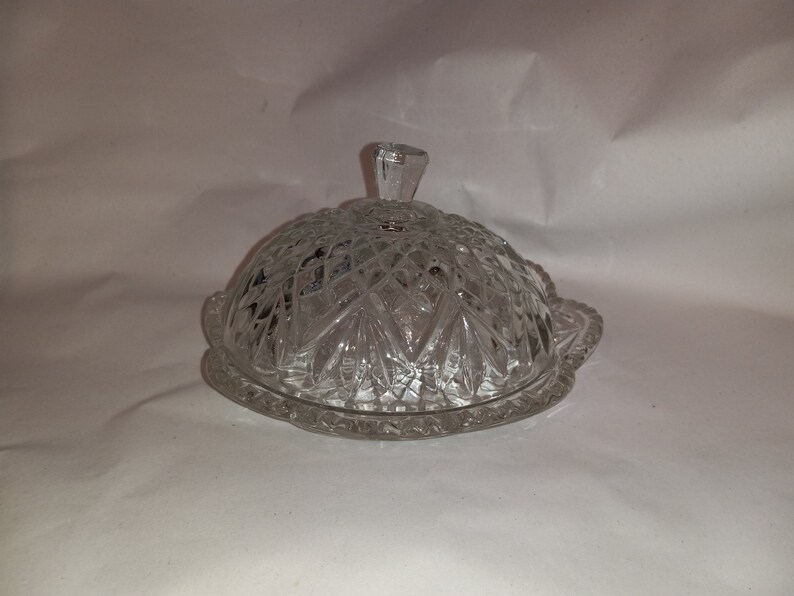 Vintage Avon Crystal Butter/cheese Dish Fostoria - Etsy