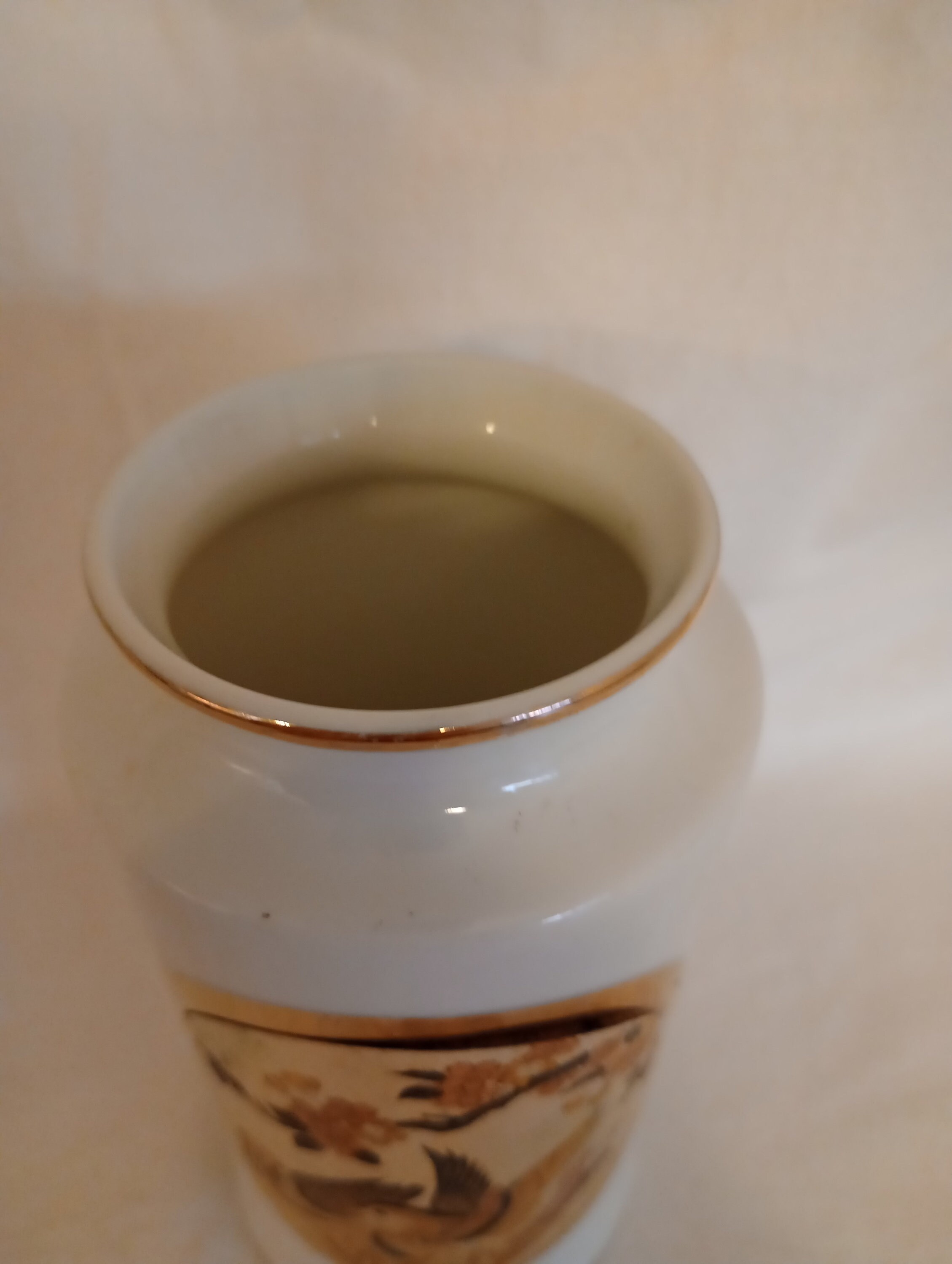 Vintage Japanese Art of Choking Vase Trimmed in 24k Gold With Artist ...