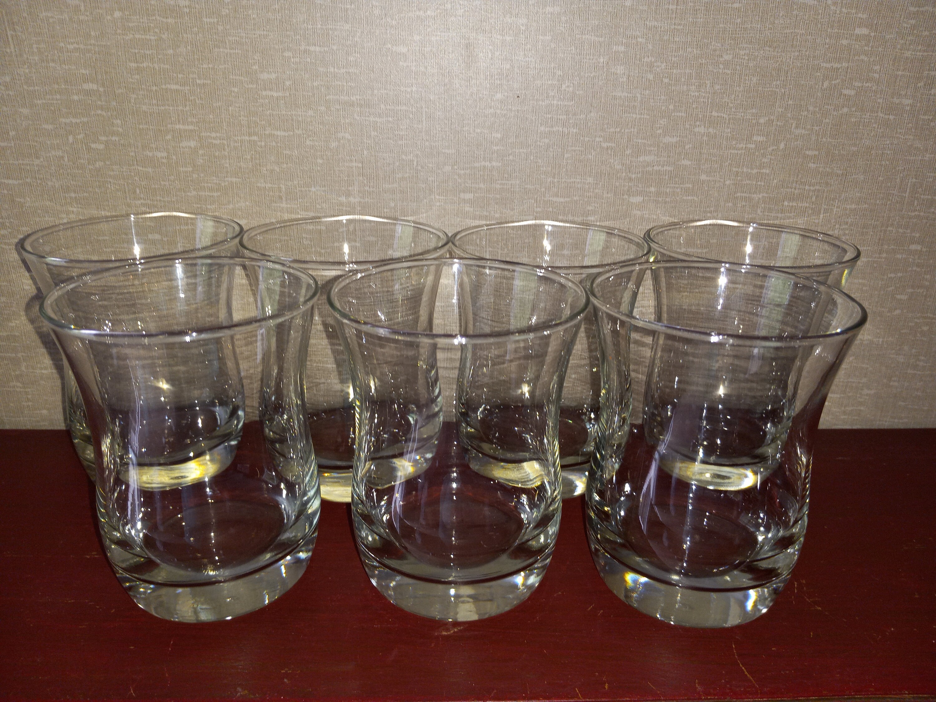 7 Vintage Libbey Beer Glassesclear Glassbell Shaped - Etsy