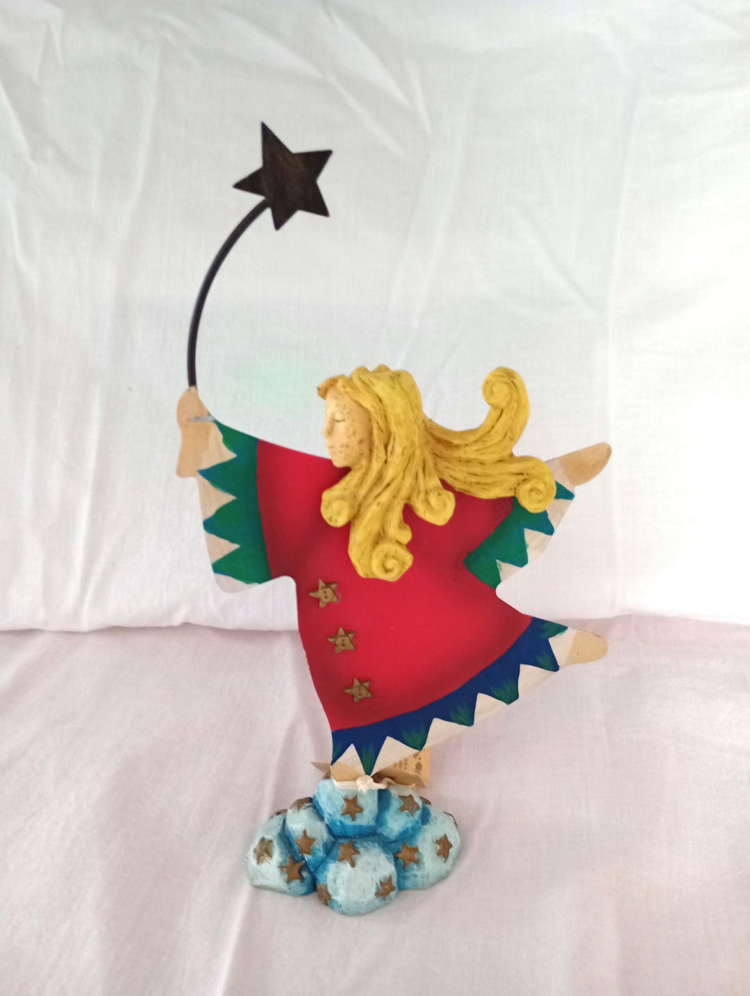 Americana Metal Angel Figurine on Cloud - Etsy