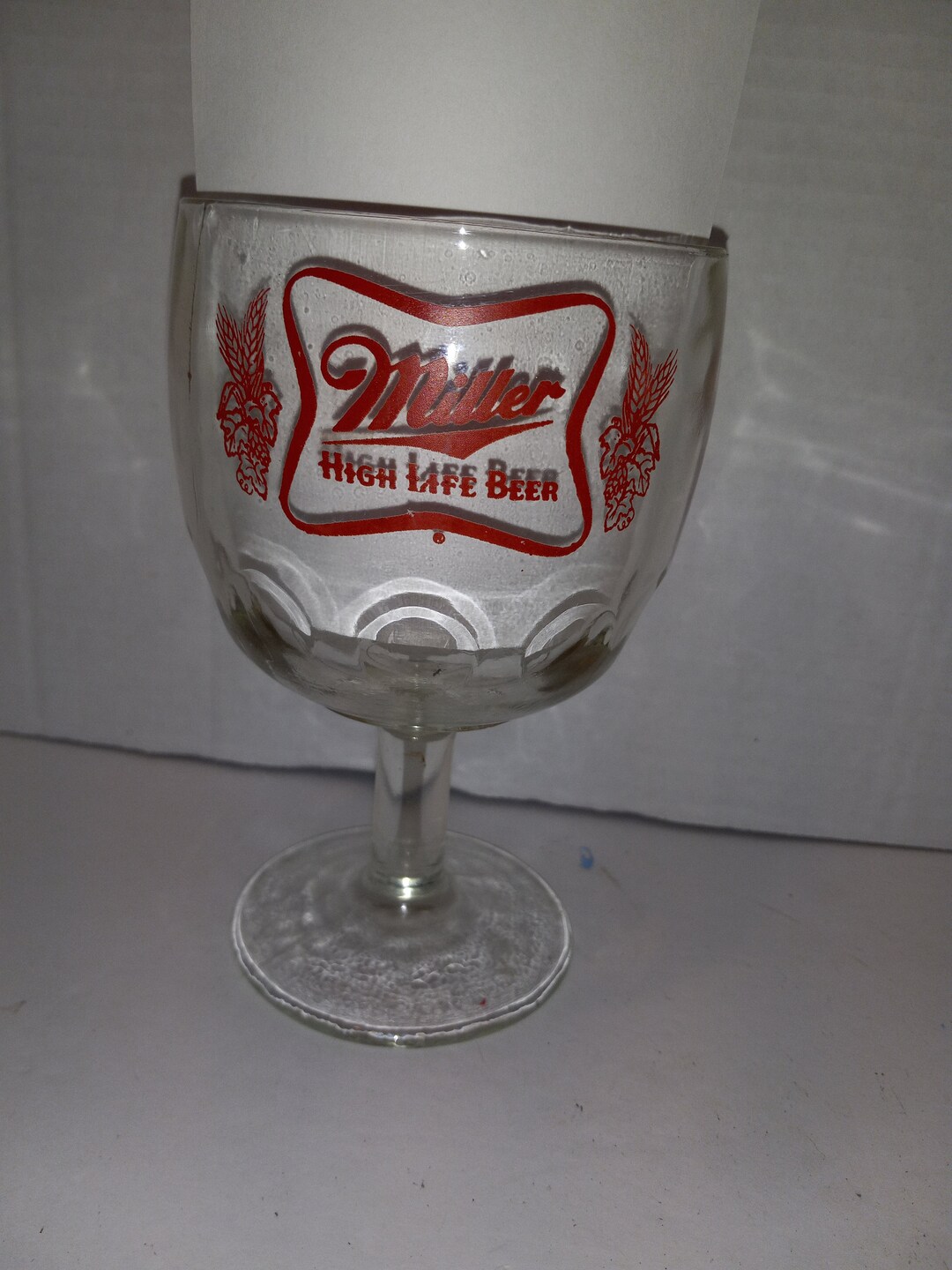 Vintage 1970's Miller High Life Beer Glass/mug/goblet Miller Beer Logo ...