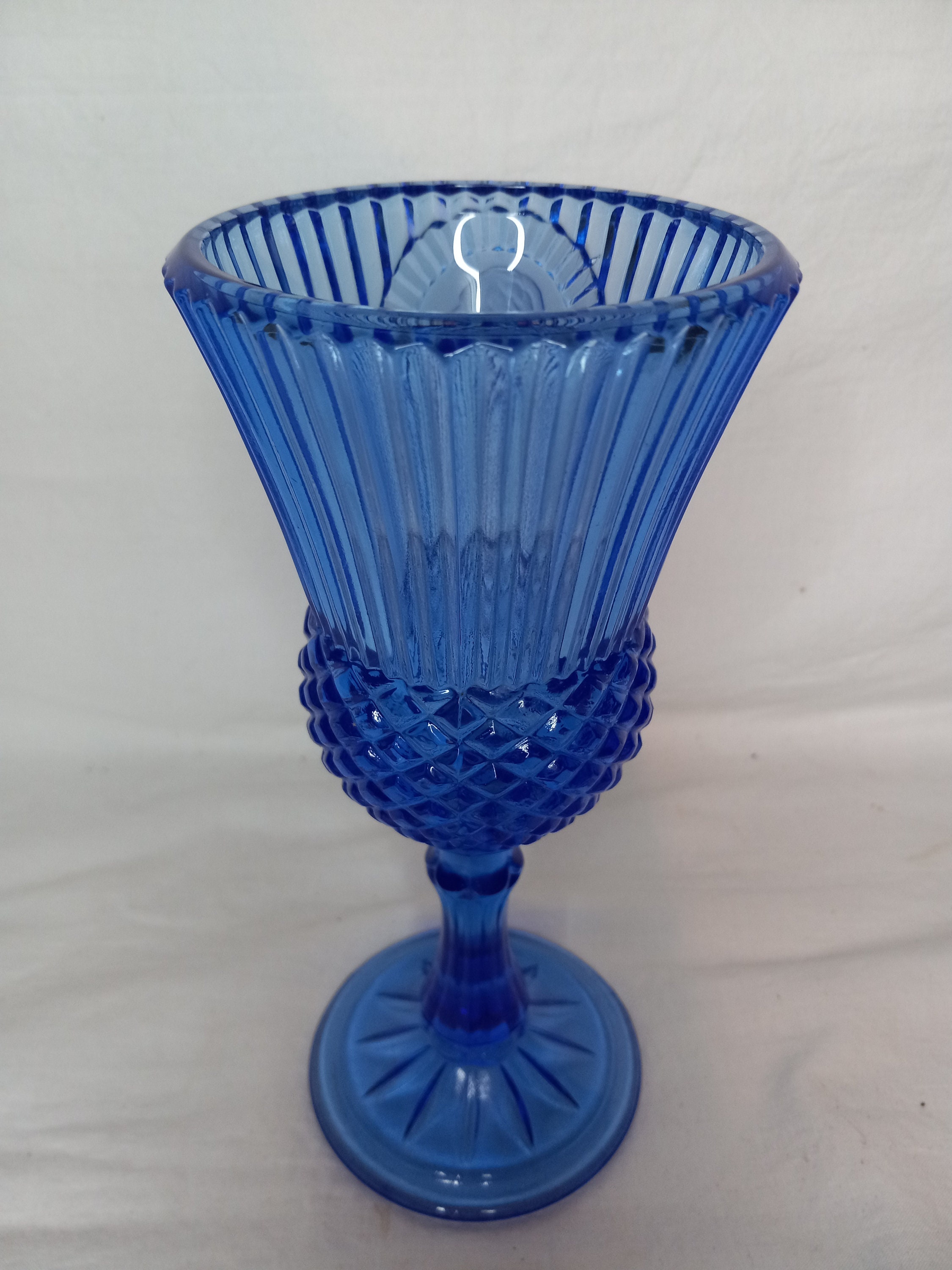 1970's Avon Cobalt Blue Fostoria Stem Goblet With Geotge Washington - Etsy