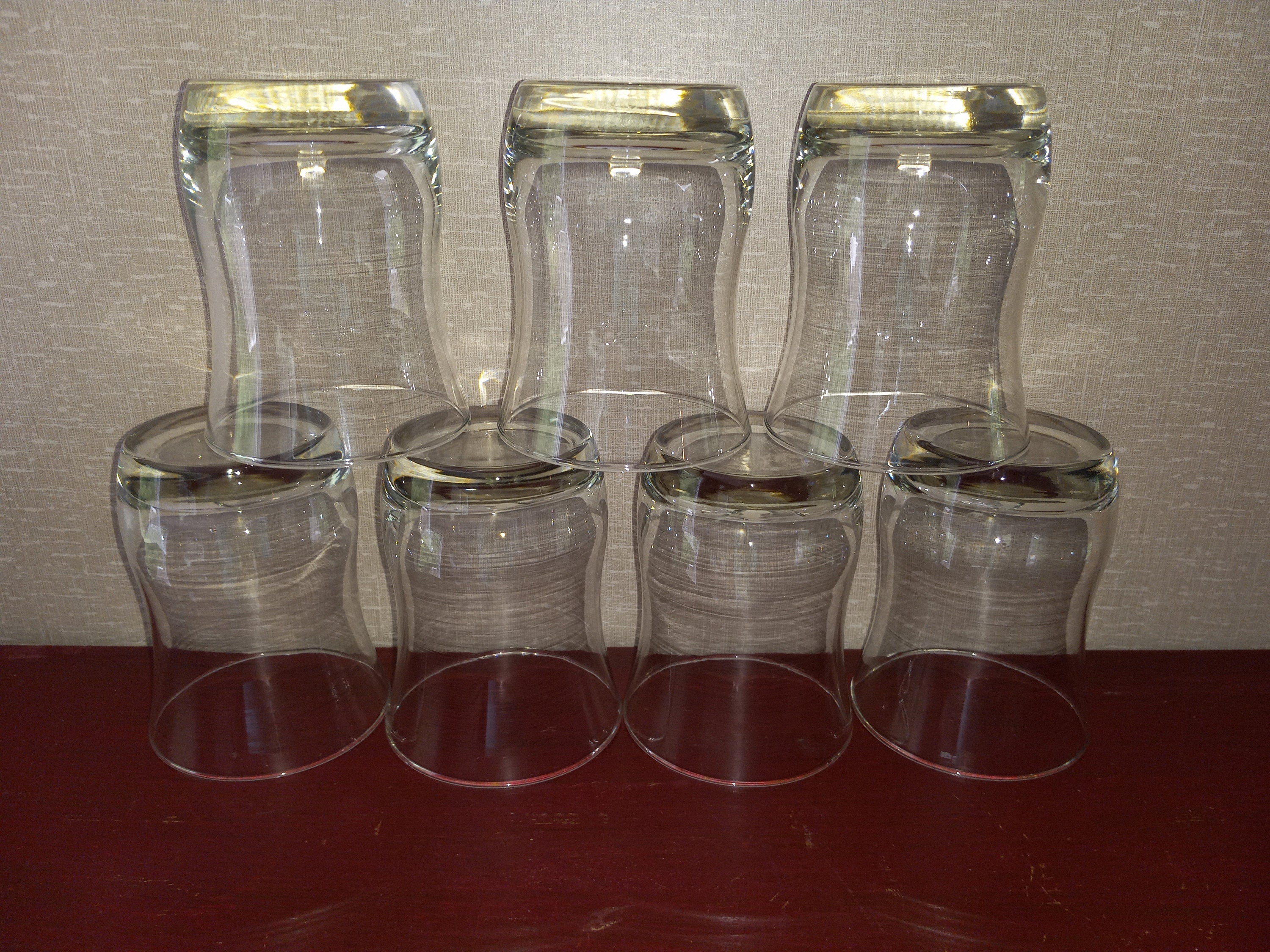 7 Vintage Libbey Beer Glassesclear Glassbell Shaped - Etsy