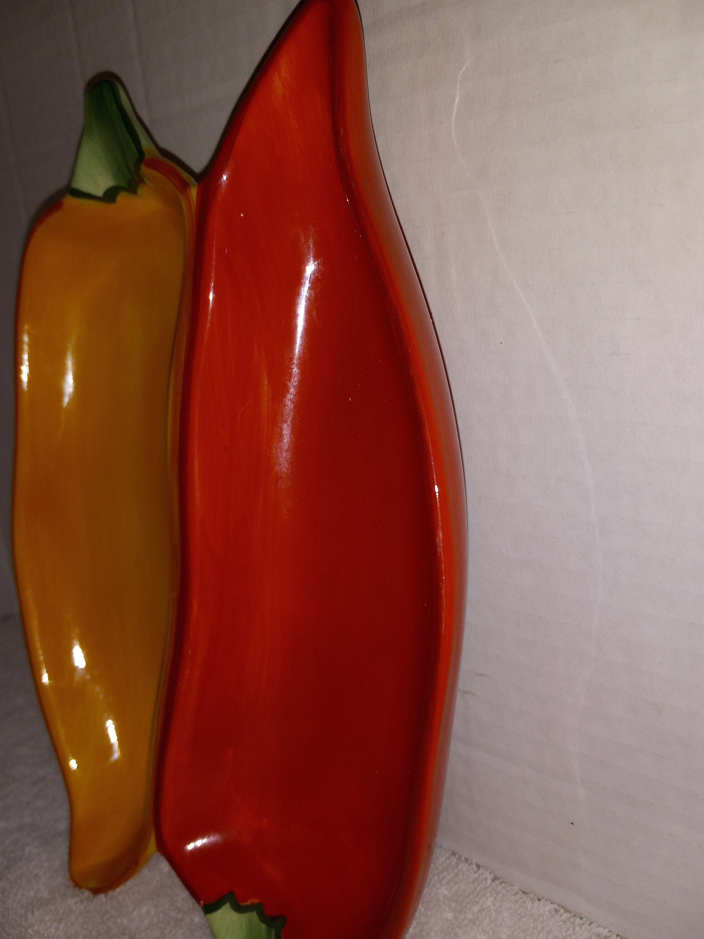 Vintage California Pottery Divided Condiment Serving Dish Red and ...