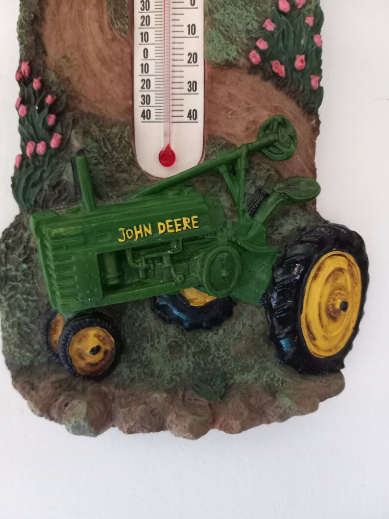 Vintage Ceramic John Deere Tractor Thermometer - Etsy