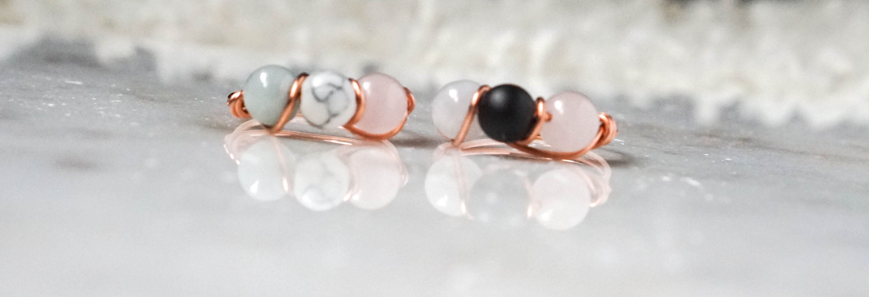 Wire Wrapped Healing Crystal Ring | Etsy