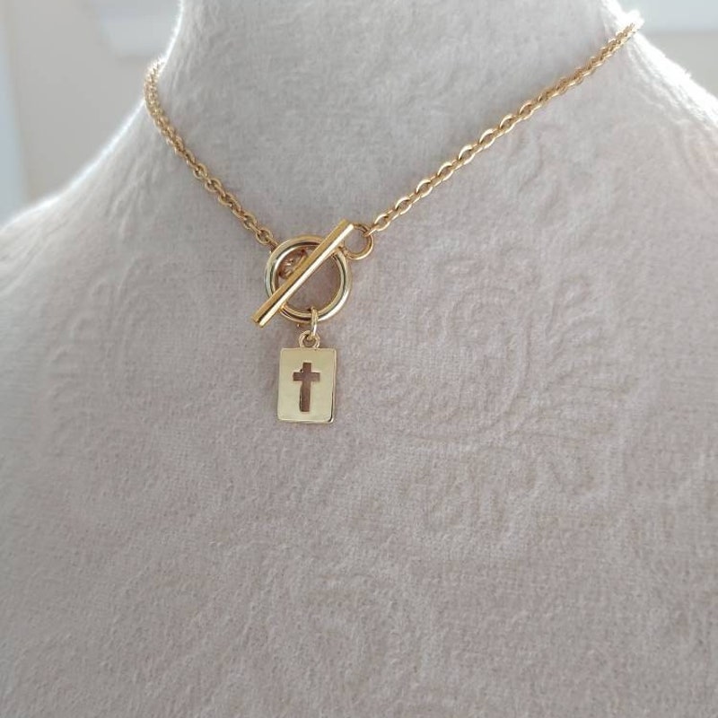 Gold Cross Necklace - Etsy
