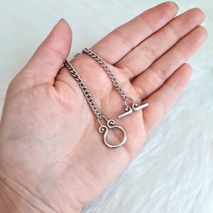 Filigree Toggle Necklace, Lightweight Stainless Steel Toggle Necklace ...