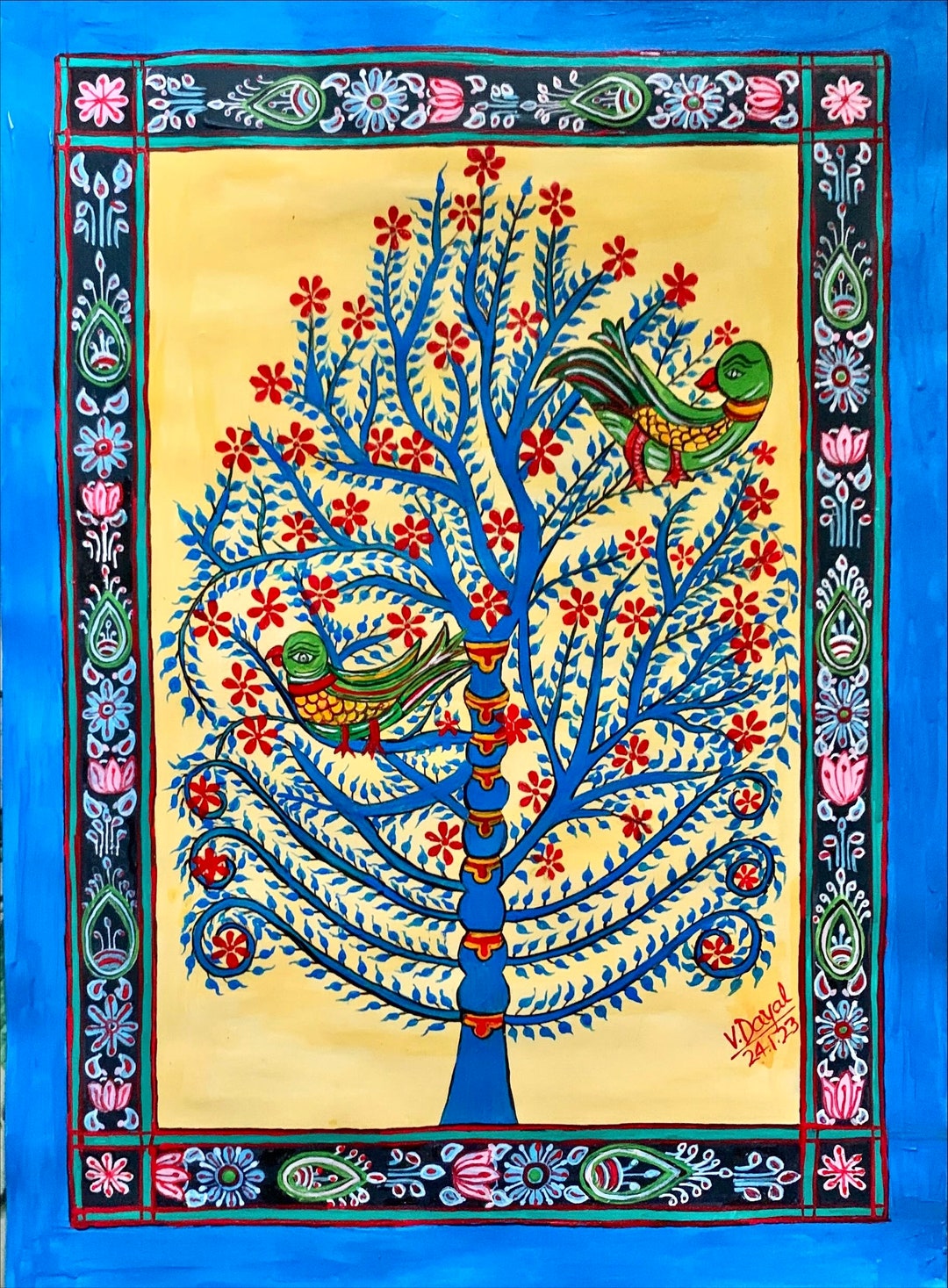 Tree of Life in Pattachitra Art Style-1 - Etsy Australia