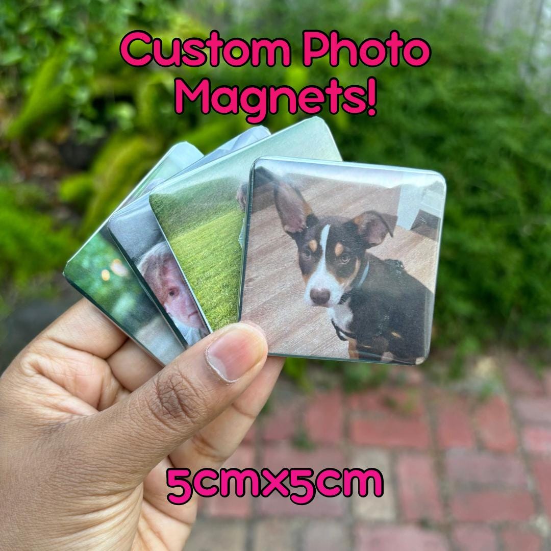 Personalized Photo Magnets: Custom Square Fridge Magnets (5cm) - Etsy
